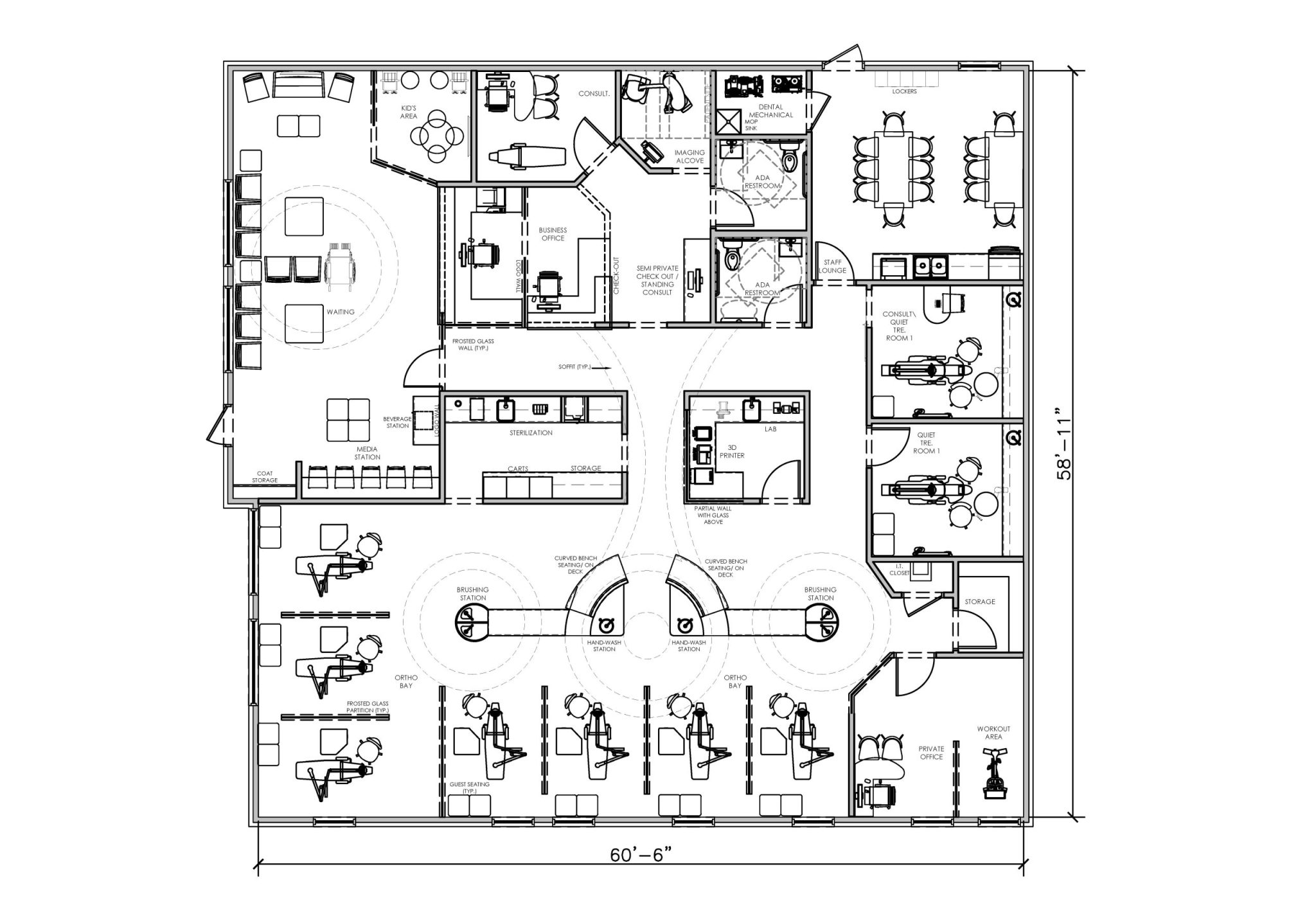 Ortho Practice with Spacious 7-Chair Bay - Integrated Design Studio